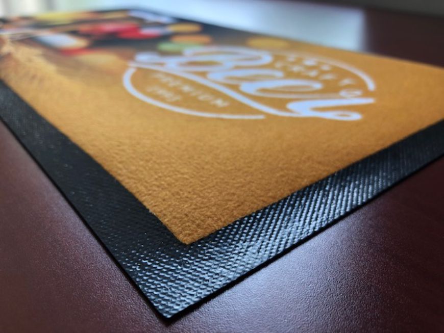 25 Bedruckte Barmatten mit Logo / Thekenmatten 434 mm x 234 mm ...